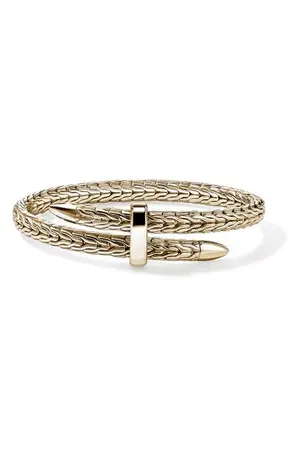 John Hardy Spear Flex Cuff With Diamonds Gold