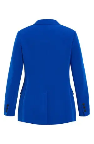 City Chic Alexis Oversized Double Breasted Blazer - Cobalt