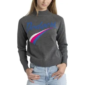 LUSSO Los Angeles Dodgers Serena Raglan Pullover Sweater - Gray