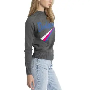 LUSSO Los Angeles Dodgers Serena Raglan Pullover Sweater
