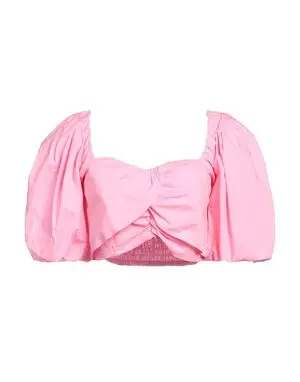 MSGM Gathered Poplin Crop Top