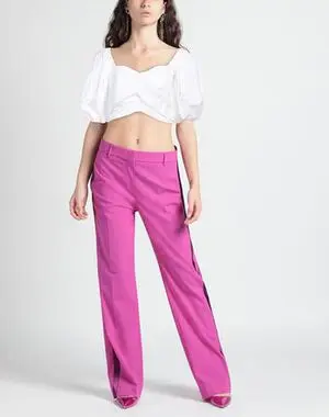 MSGM Gathered Poplin Crop Top - White