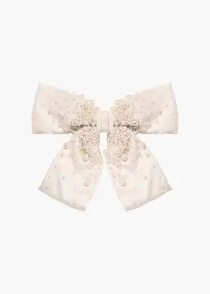 JENNIFER BEHR Taryn Bow Barrette - Pearl