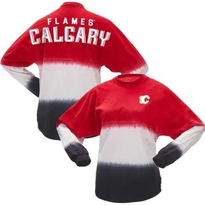 SPIRIT JERSEY Fanatics Branded /black Calgary Flames Ombre Long Sleeve T-shirt - Red