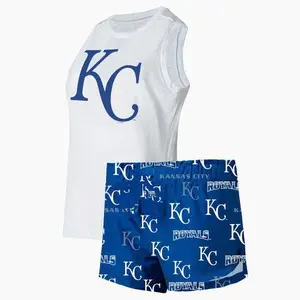 CONCEPTS SPORT Kansas City Royals Tank Top And Shorts Set - White
