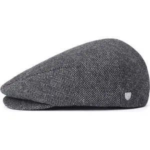 Brixton Hooligan Herringbone Cap - Grey/black