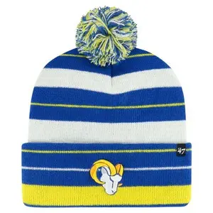 '47 Los Angeles Rams Powerline Cuffed Knit Hat With Pom - Royal