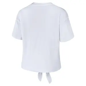 WEAR BY ERIN ANDREWS North Carolina Tar Heels Striped Front Knot Cropped T-shirt