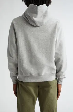 NOAH Classic Cotton French Terry Hoodie - Heather Grey