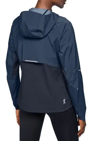 On Core Hooded Packable Running Jacket - Denim/navy