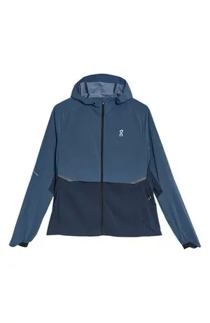 On Core Hooded Packable Running Jacket - Denim/navy