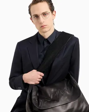Giorgio Armani Manhattan Line Virgin-wool Single-breasted Suit - Blue