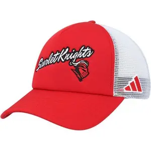 Adidas Rutgers Knights Script Trucker Snapback Hat - Scarlet