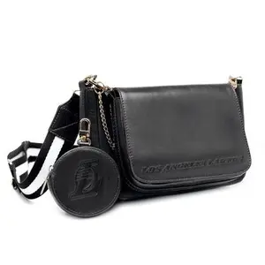 LUSSO Los Angeles Lakers Rianna Multi Pouchette Bag - Black