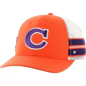 '47 Clemson Tigers Straight Eight Adjustable Trucker Hat - Orange
