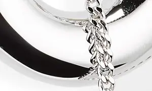 Demarson Mini Miley Chain Detail Hoop Earrings