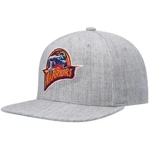 Mitchell & Ness Heathered Gray Golden State Warriors Hardwood Classics Team 2.0 Snapback Hat - Heather Gray