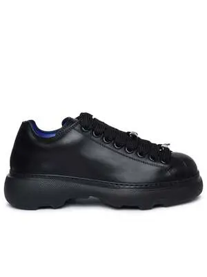 Burberry 'ranger' Leather Sneakers - Black