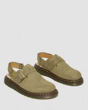Dr. Martens Jorge Ii Tumbled Nubuck Leather Slingback Mules