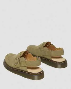 Dr. Martens Jorge Ii Tumbled Nubuck Leather Slingback Mules