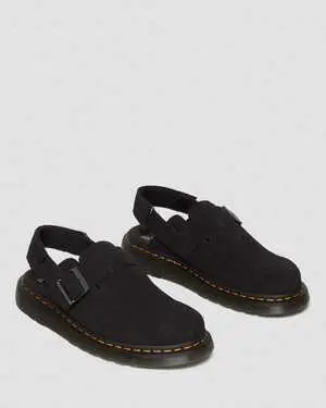 Dr. Martens Jorge Ii Suede Slingback Mules - Black