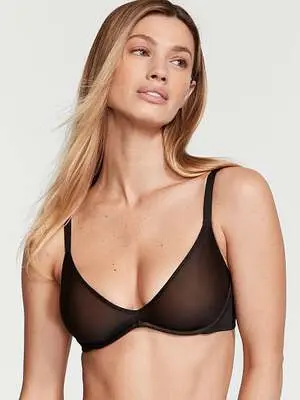 Victoria's Secret Very Sexy Angelight Lightly Lined Scoop Plunge Bra - Black