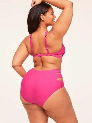 Victoria's Secret Victoria's Secret Adore Me Demi High-Waist Bikini Bottom Pink
