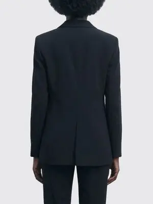 Patrizia Pepe Single-breasted Blazer With Removable Jewelled Brooch