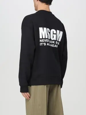 MSGM Sweatshirt With Graphic Logo - Black
