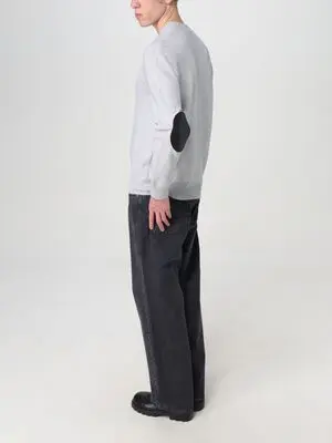 Bottega Veneta Ribbed Crew Neck Sweater With Patch Detail - Grey
