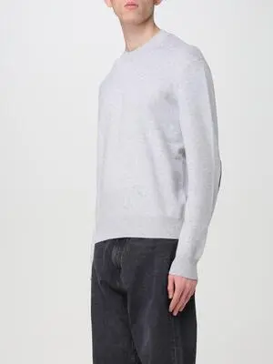 Bottega Veneta Ribbed Crew Neck Sweater With Patch Detail - Grey