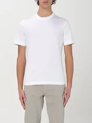 Brunello Cucinelli Crewneck Cotton T-shirt With Contrast Trims - White