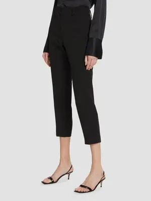 MILLY Nicola Crop Cady Pants - Black
