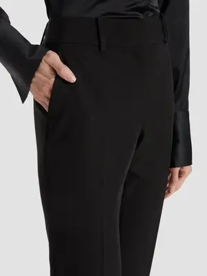 MILLY Nicola Crop Cady Pants - Black