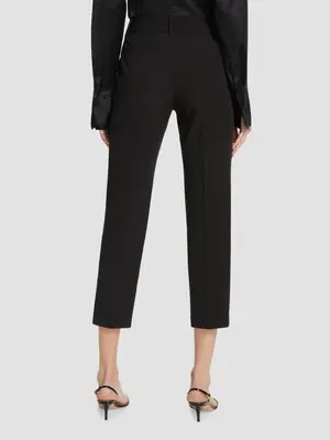 MILLY Nicola Crop Cady Pants - Black