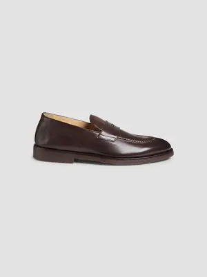 Brunello Cucinelli Leather Loafers Brown