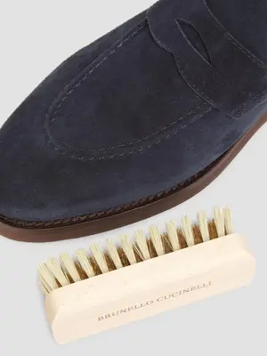 Brunello Cucinelli Leather Loafers - Navy