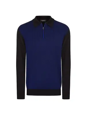 Stefano Ricci Zip Polo Shirt Black