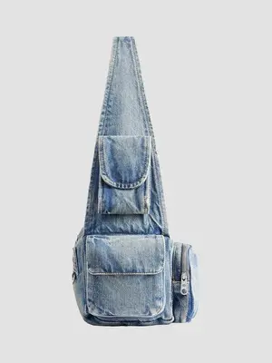 Balenciaga Superbusy Sling Shoulder Bag - Blue