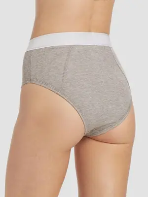 Versace Ribbed Logo Brief - Grey Melanges