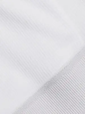 Versace Rib-knit Logo Bralette - White