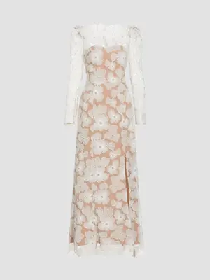 ELLIATT The New Bride Darcy Embellished Mesh Gown