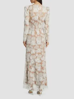 ELLIATT The New Bride Darcy Embellished Mesh Gown