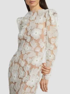 ELLIATT The New Bride Darcy Embellished Mesh Gown