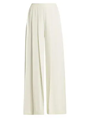 L'Agence Nova Pleat Straight-leg Pants - Ivory