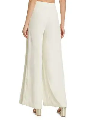 L'Agence Nova Pleat Straight-leg Pants - Ivory