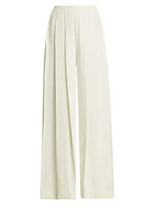 L'Agence Nova Pleat Straight-leg Pants - Ivory