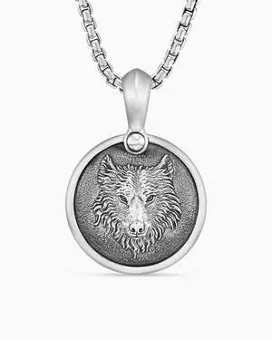 David Yurman Petrvs Wolf Amulet - All Sterling Silver