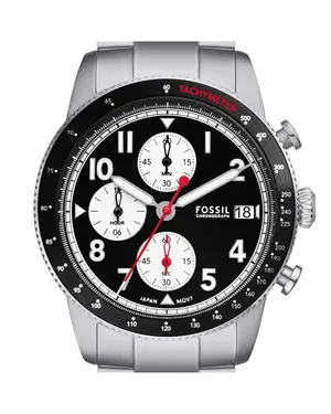 Fossil Sport Tourer Chronograph Watch - Black/silver