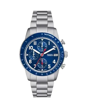 Fossil Sport Tourer Chronograph, 42mm - Blue/silver